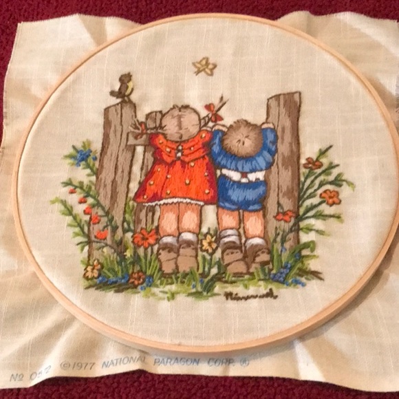 Hummel | Wall Decor | Vintage Hummel Crewel Embroidery In Embroidery ...